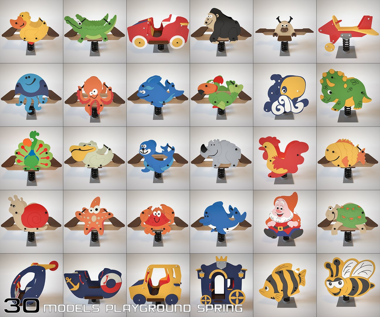 3D Playground Spring Model - TurboSquid 1237313