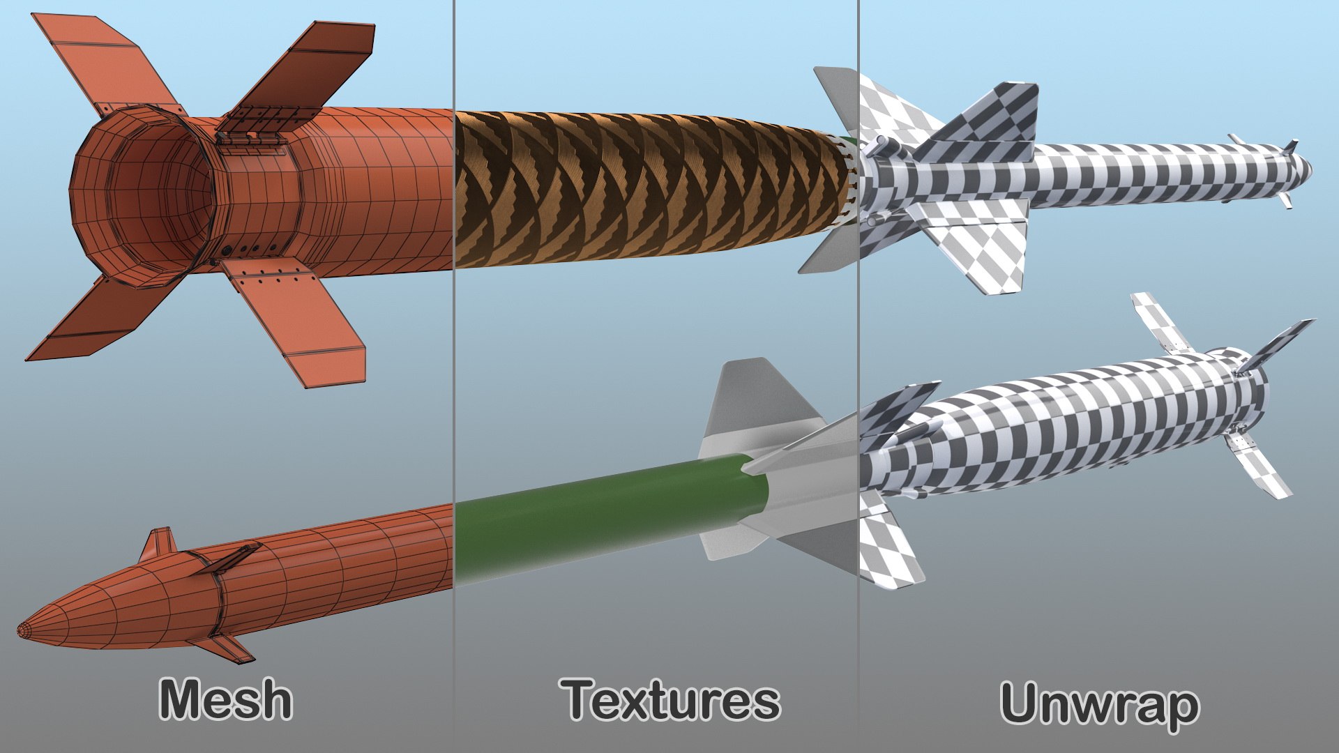 Surface air missile generic 3D model - TurboSquid 1485171