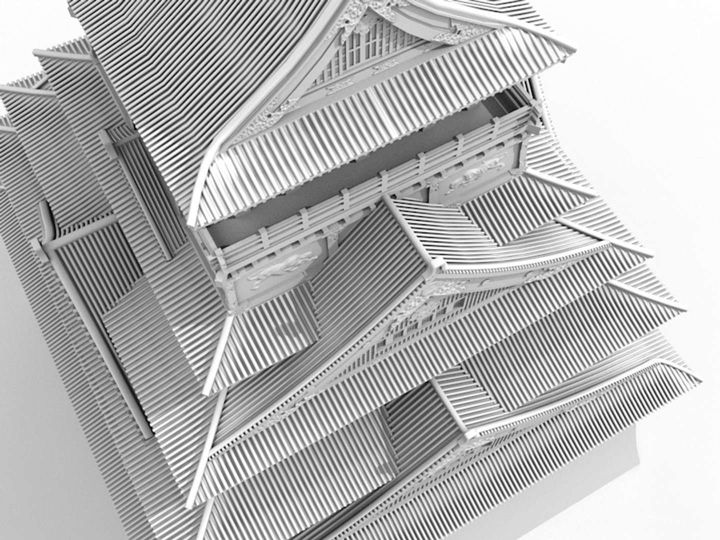 3d Model Osaka Castle