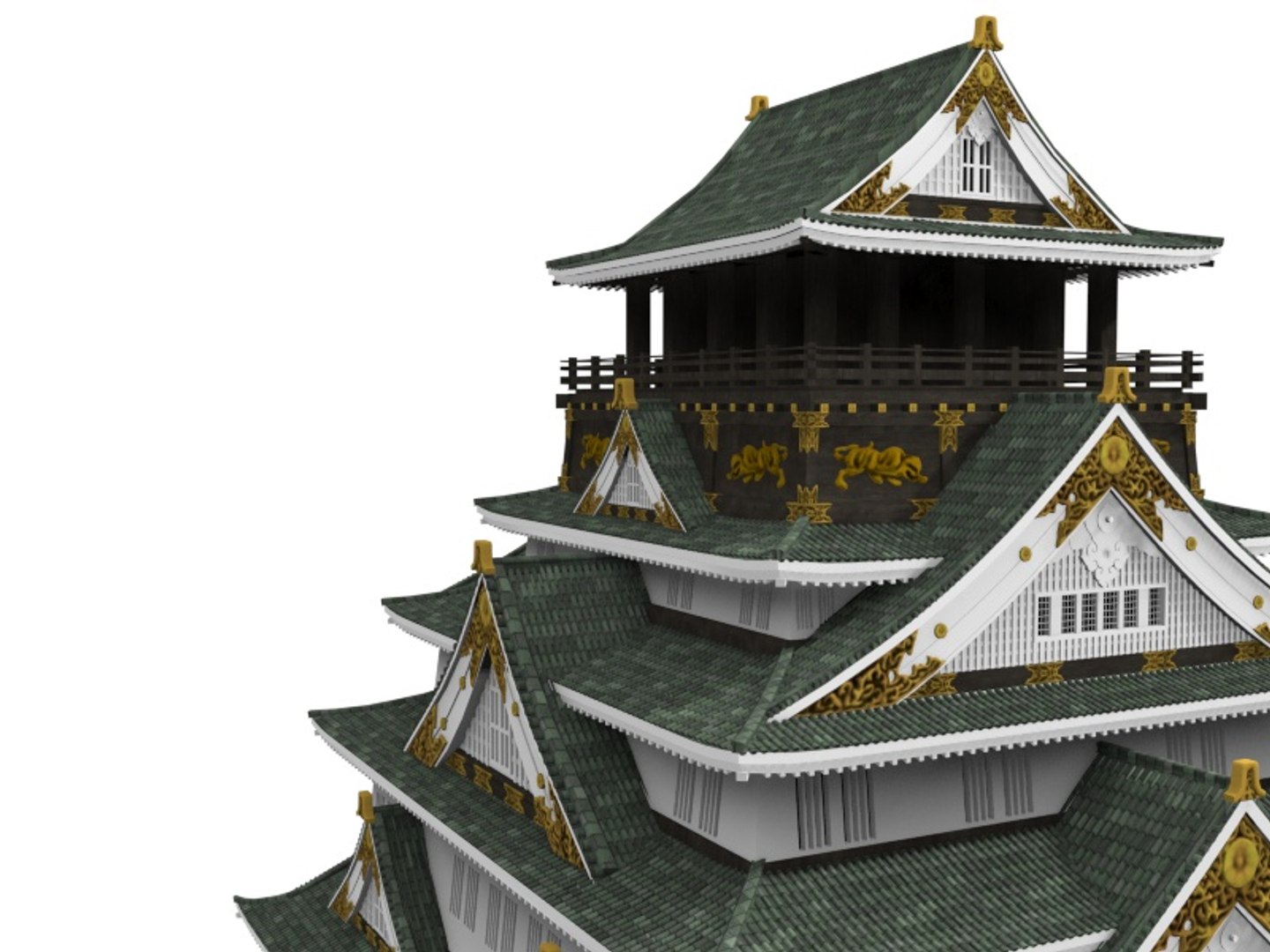 3d Model Osaka Castle