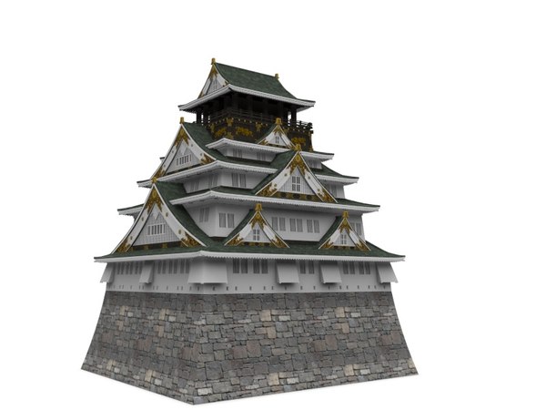 3d model osaka castle