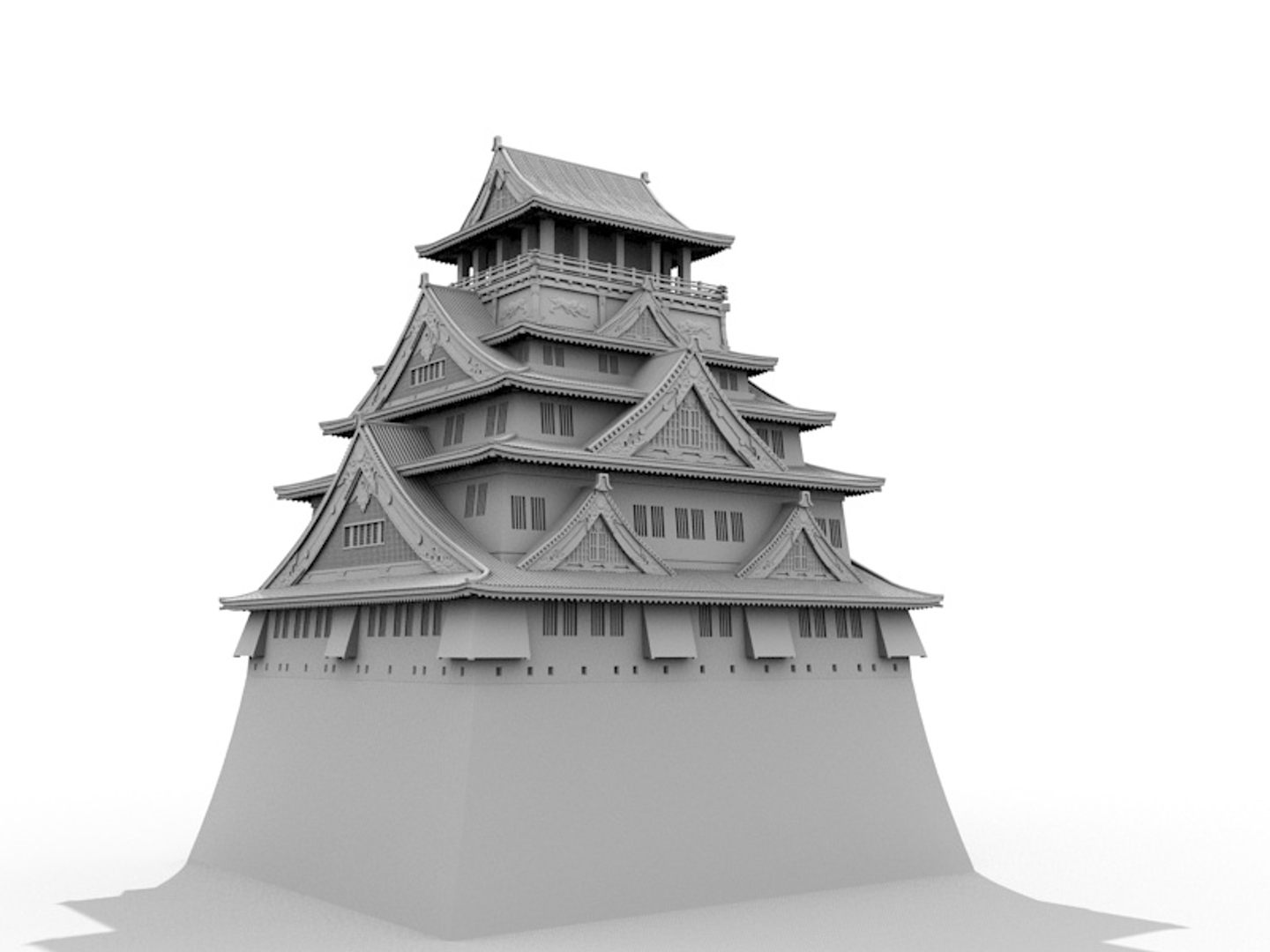 3d model osaka castle