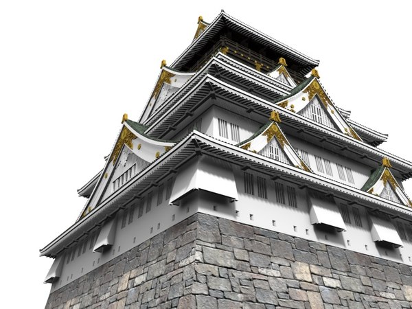 3d model osaka castle