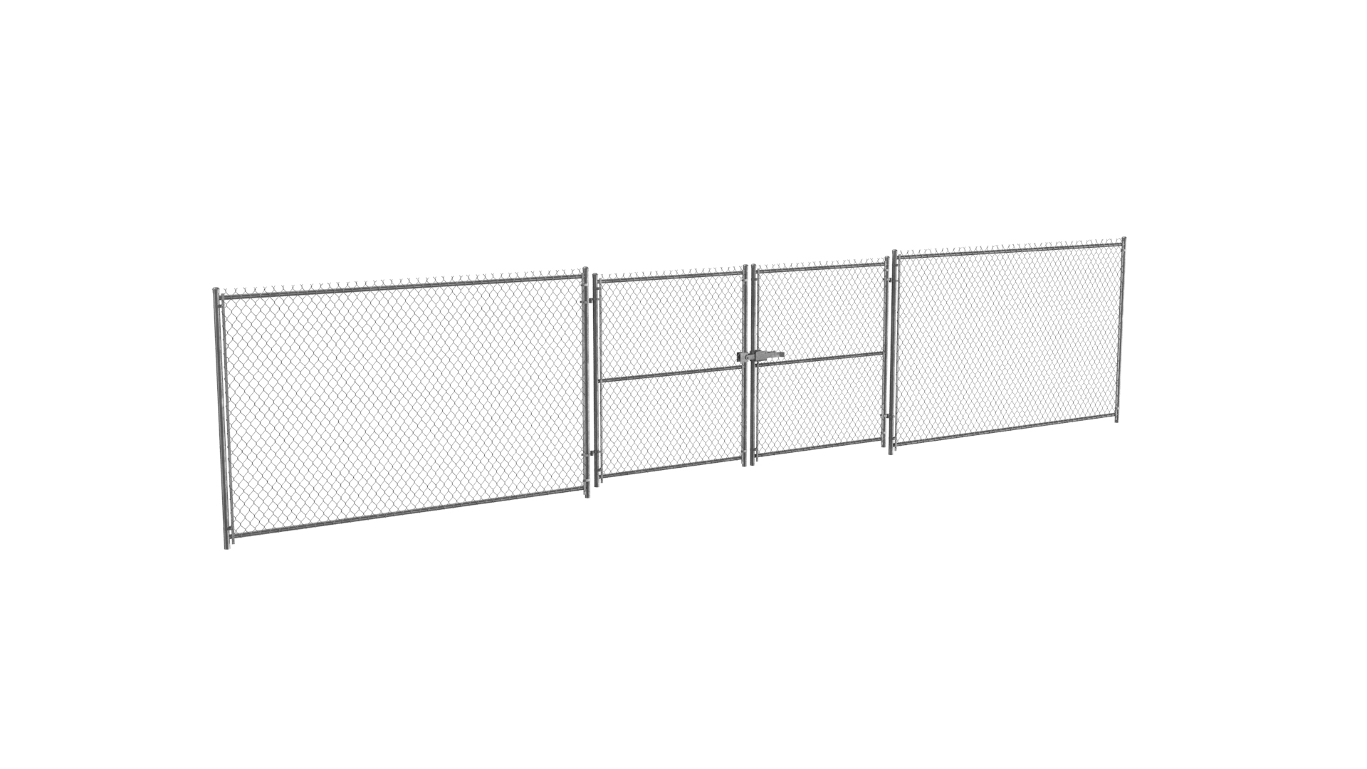 3D Model Chain Link Fence - TurboSquid 1735090