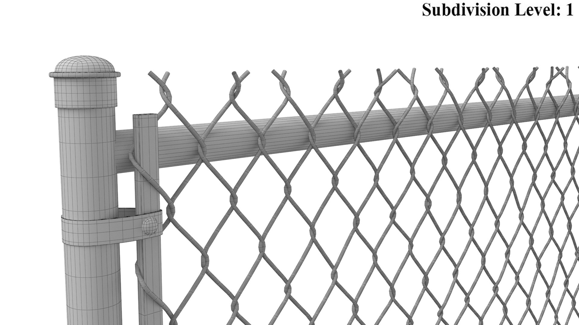 3D Model Chain Link Fence - TurboSquid 1735090