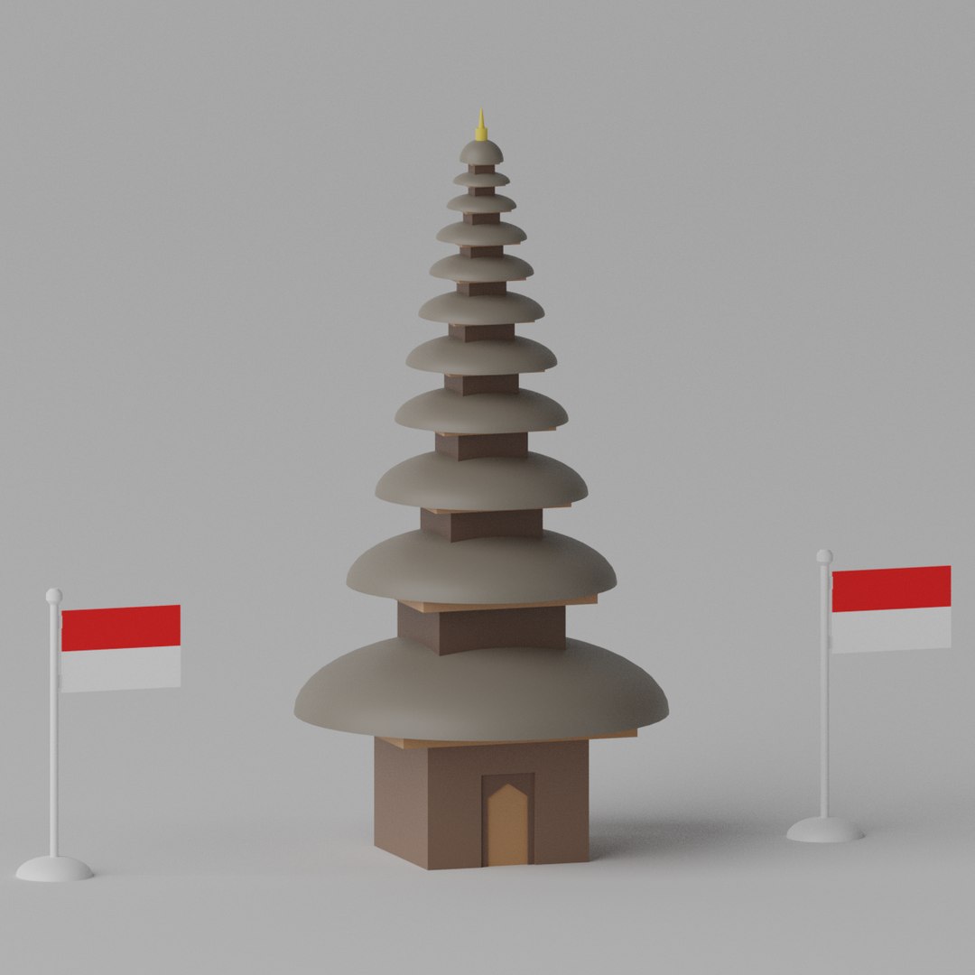 Temple Pura Ulun Danu Beratan Indonesia 3d Model Turbosquid 2201320