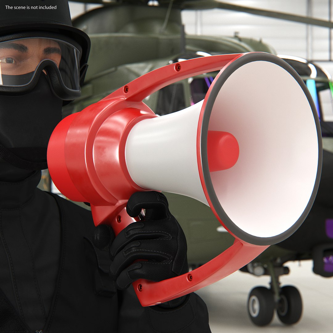 3D electric handheld waterproof megaphone - TurboSquid 1631527