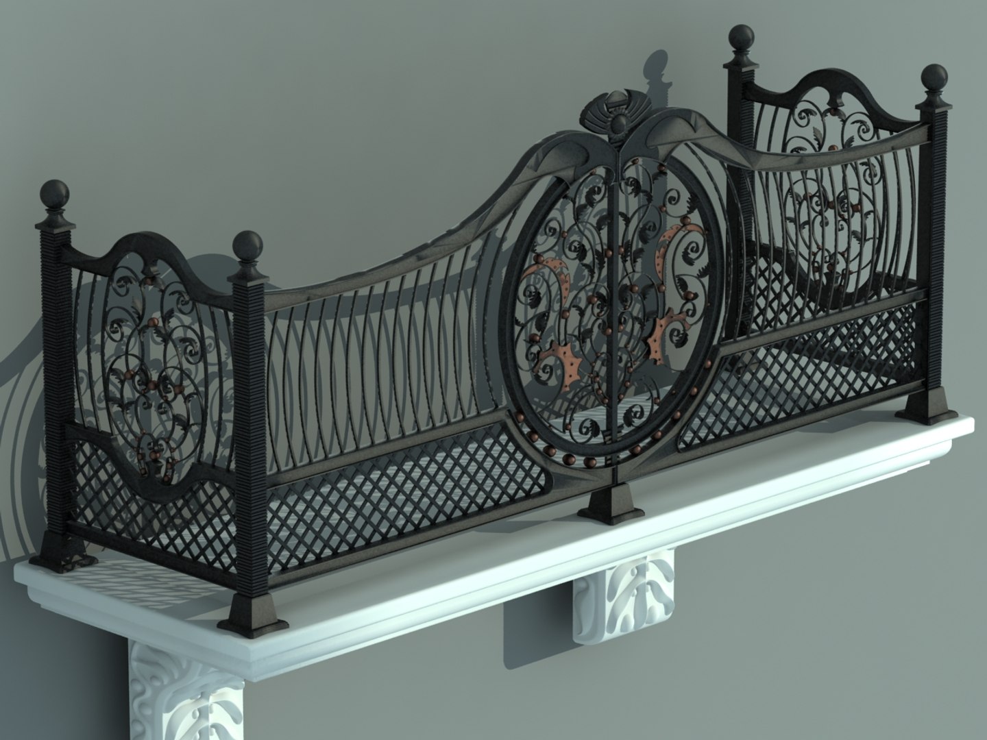 3D Architectural Balcony Model - TurboSquid 1404778