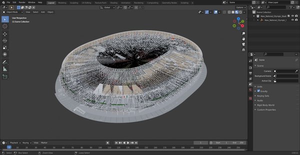 New national olympic stadium 3D - TurboSquid 1518310