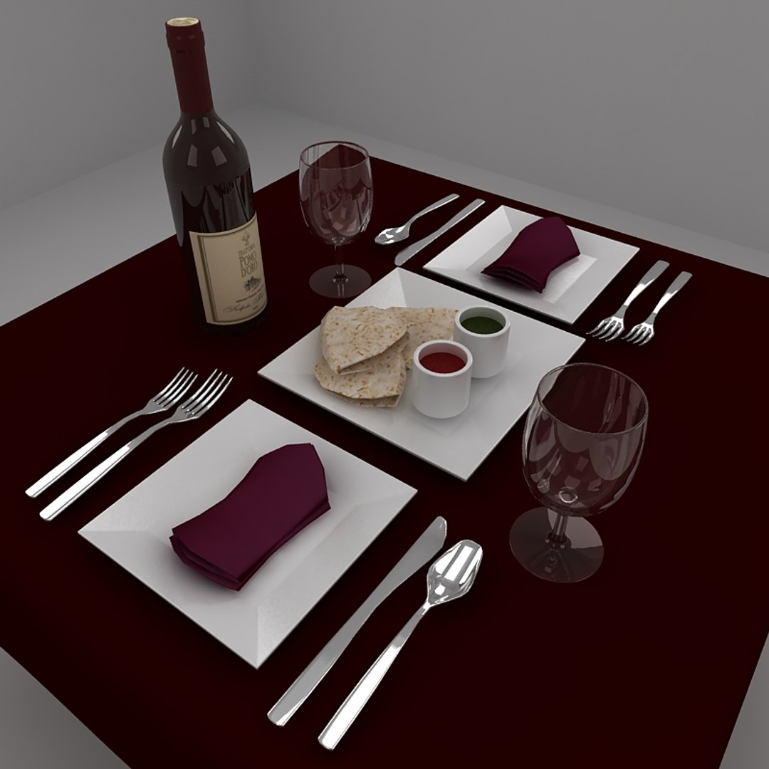 Restaurant Table - 3d Model