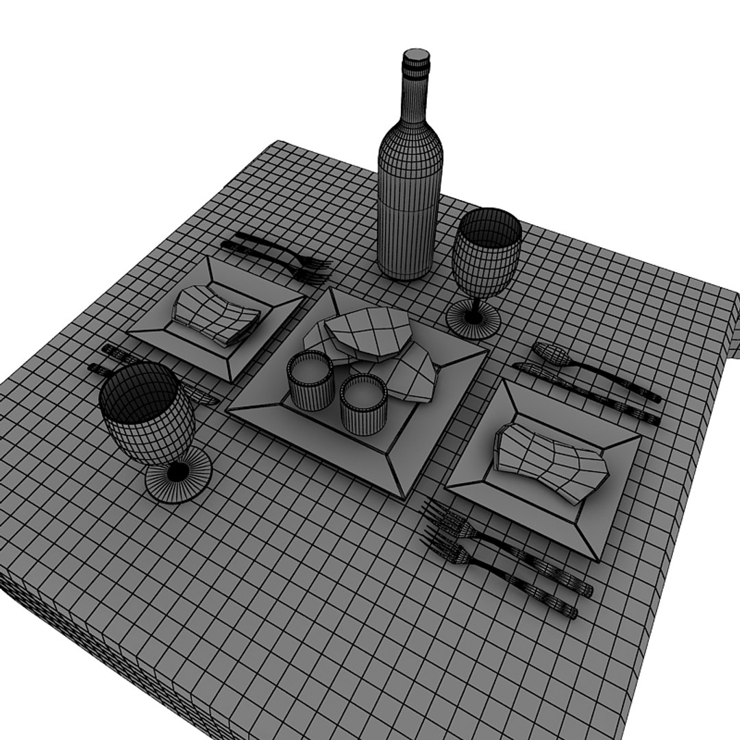 Restaurant Table - 3d Model