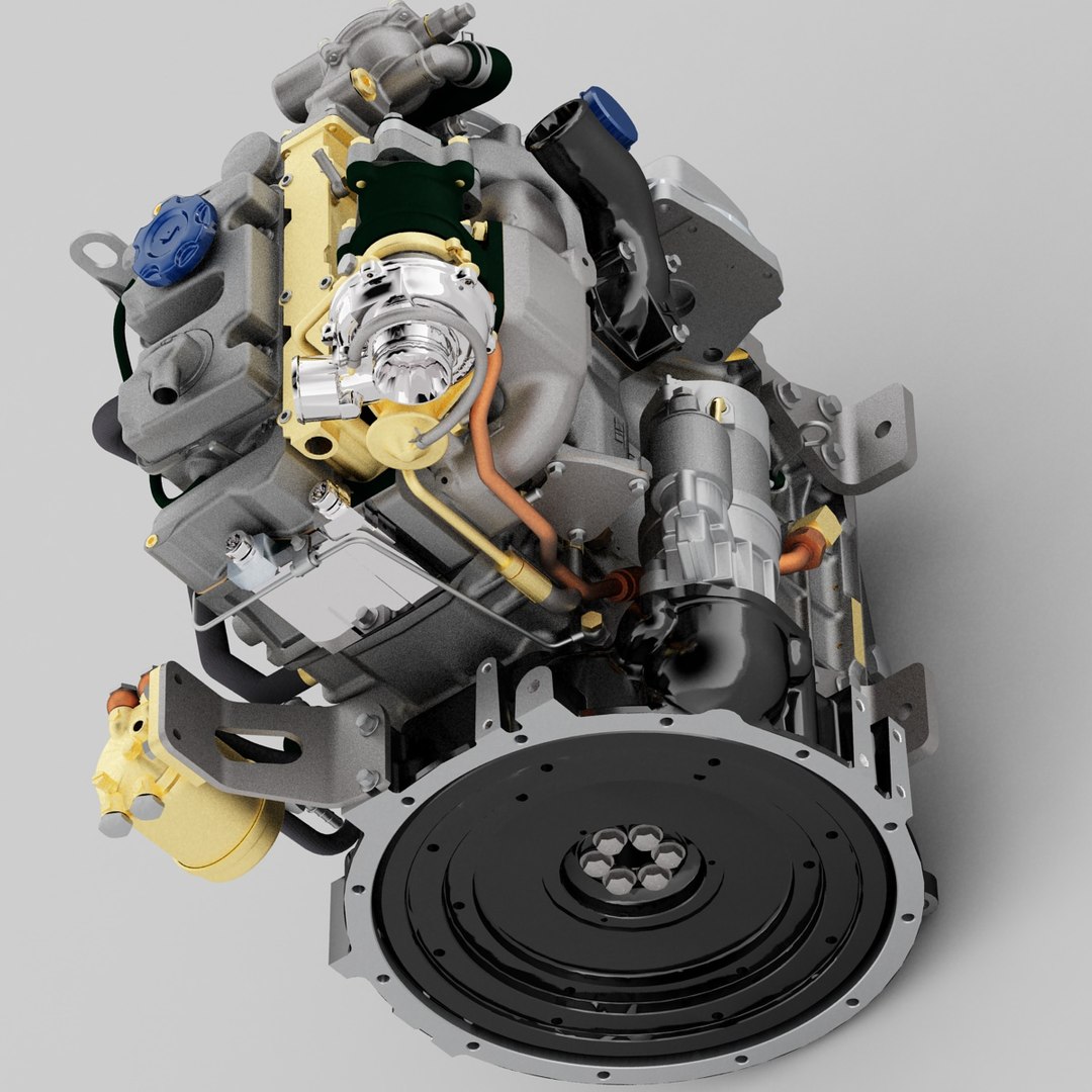 Diesel Truck Engine 3d Model