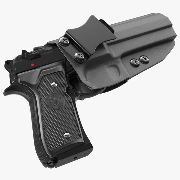 Beretta 92 Pistol With Kydex Holster Black 3D 모델 - TurboSquid 2031231