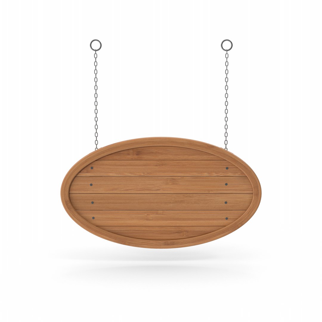 3D Hanging Wooden Board - TurboSquid 2001623