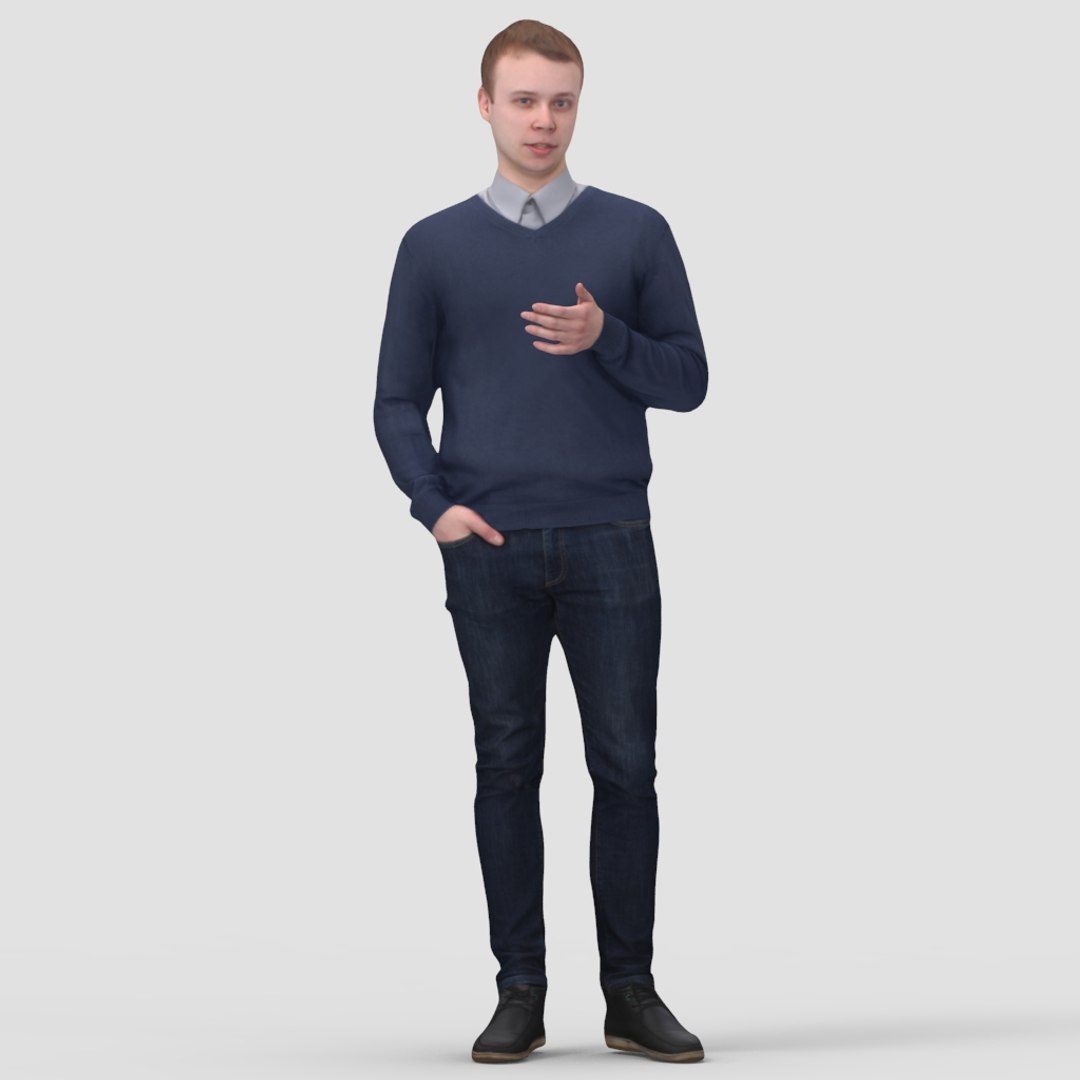 Human Standing Man 3ds