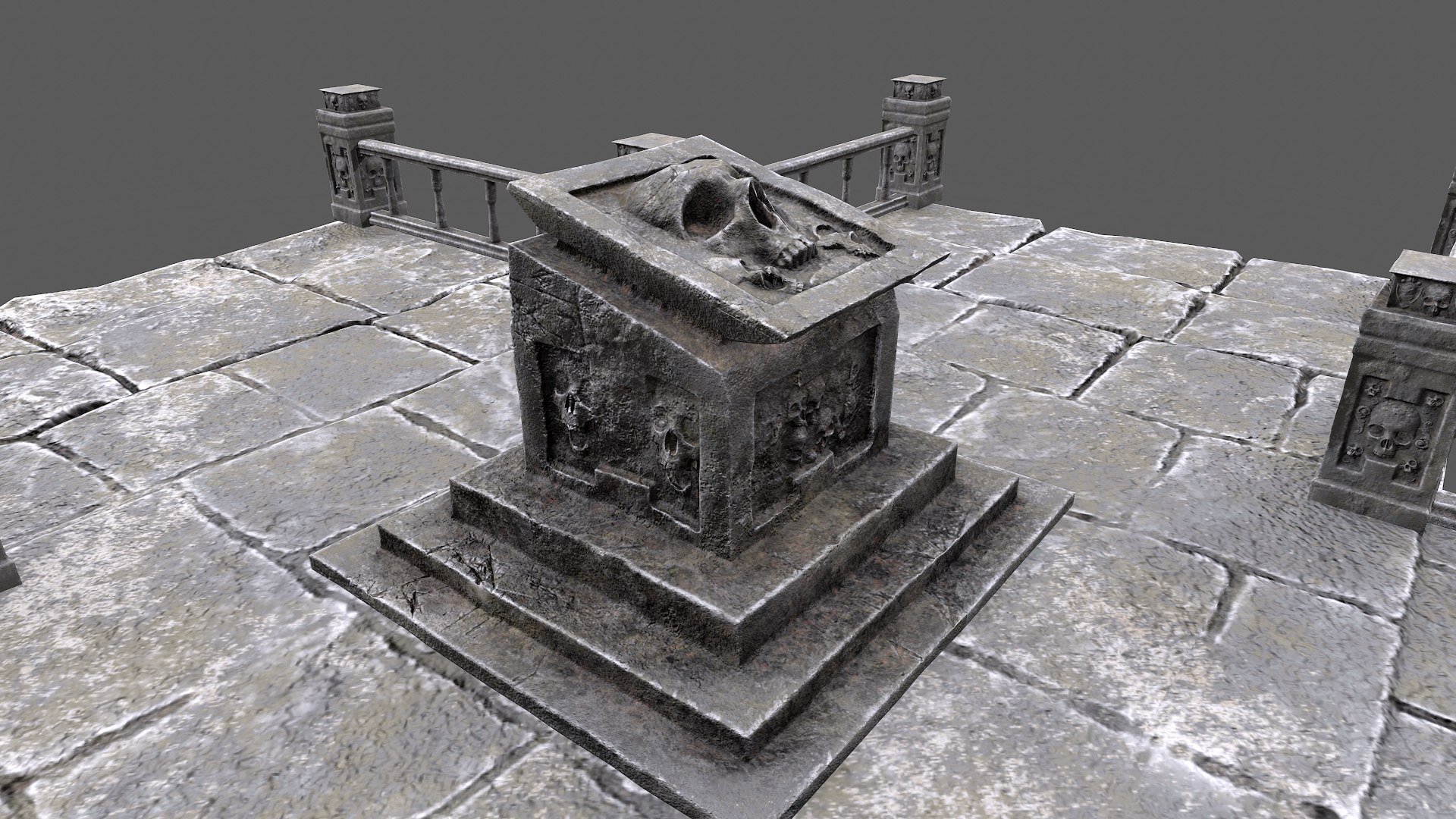 Skull Temple Set 3D - TurboSquid 1771144
