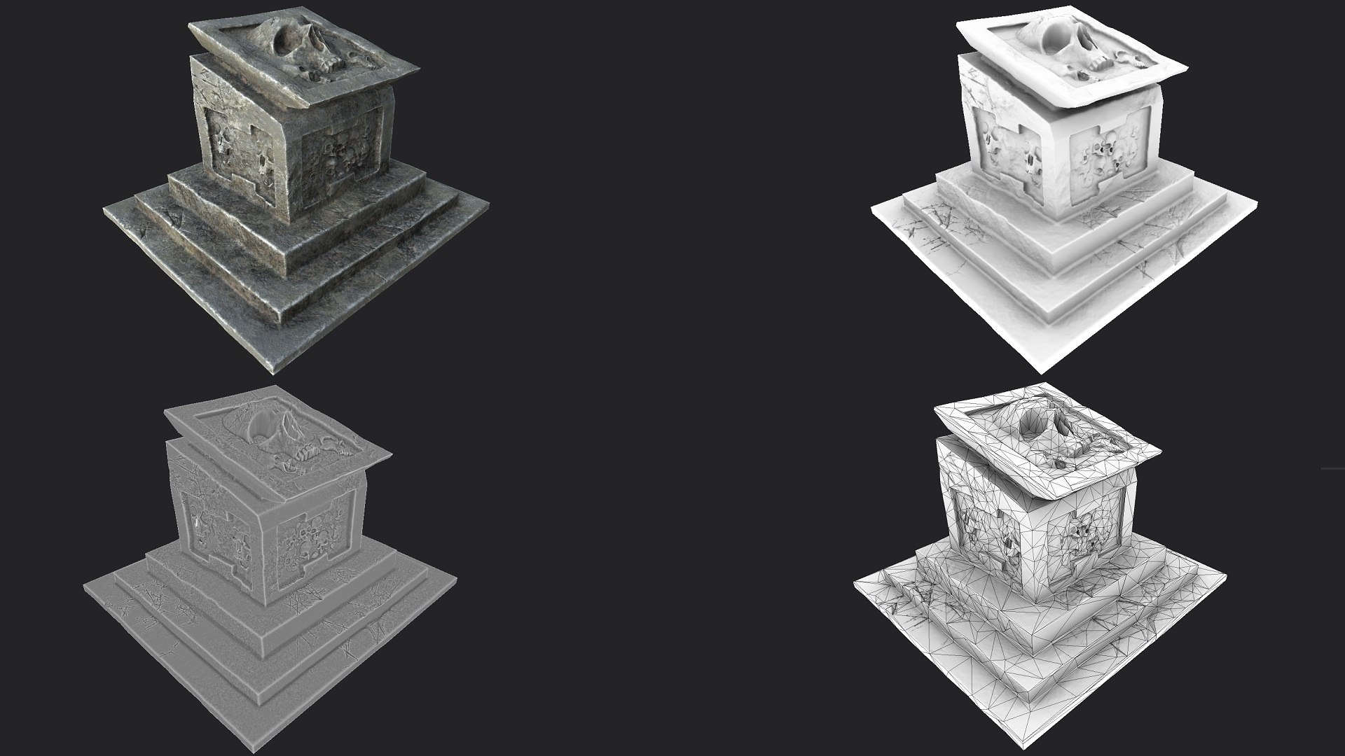 Skull Temple Set 3D - TurboSquid 1771144