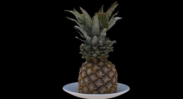 3d realistic pineapple model