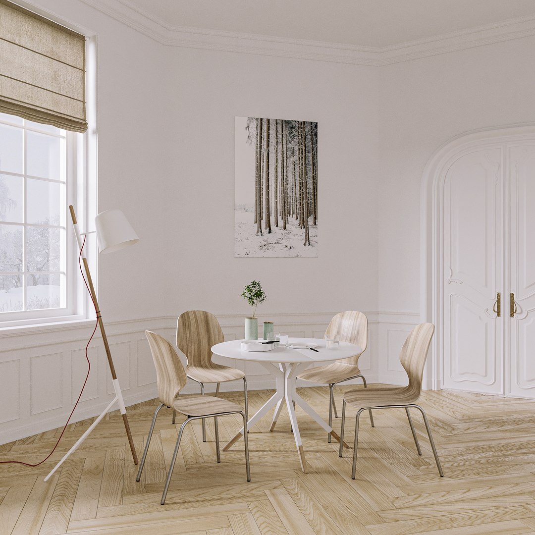 3D Best dining room scene design 01- C4D - Vray model - TurboSquid 1870208