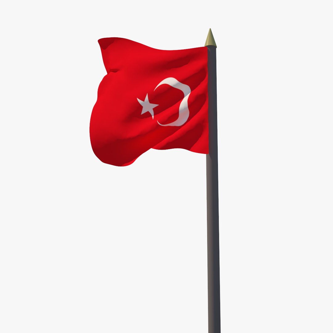 3D Model Flag Turkey - Animation - TurboSquid 1189942