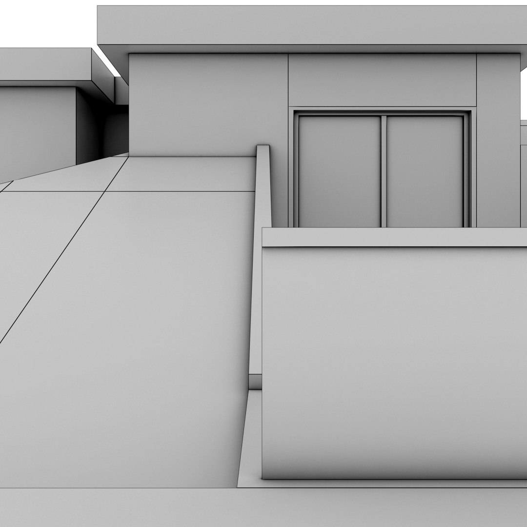 4-storey Simple Building Terrace Model - TurboSquid 1519708