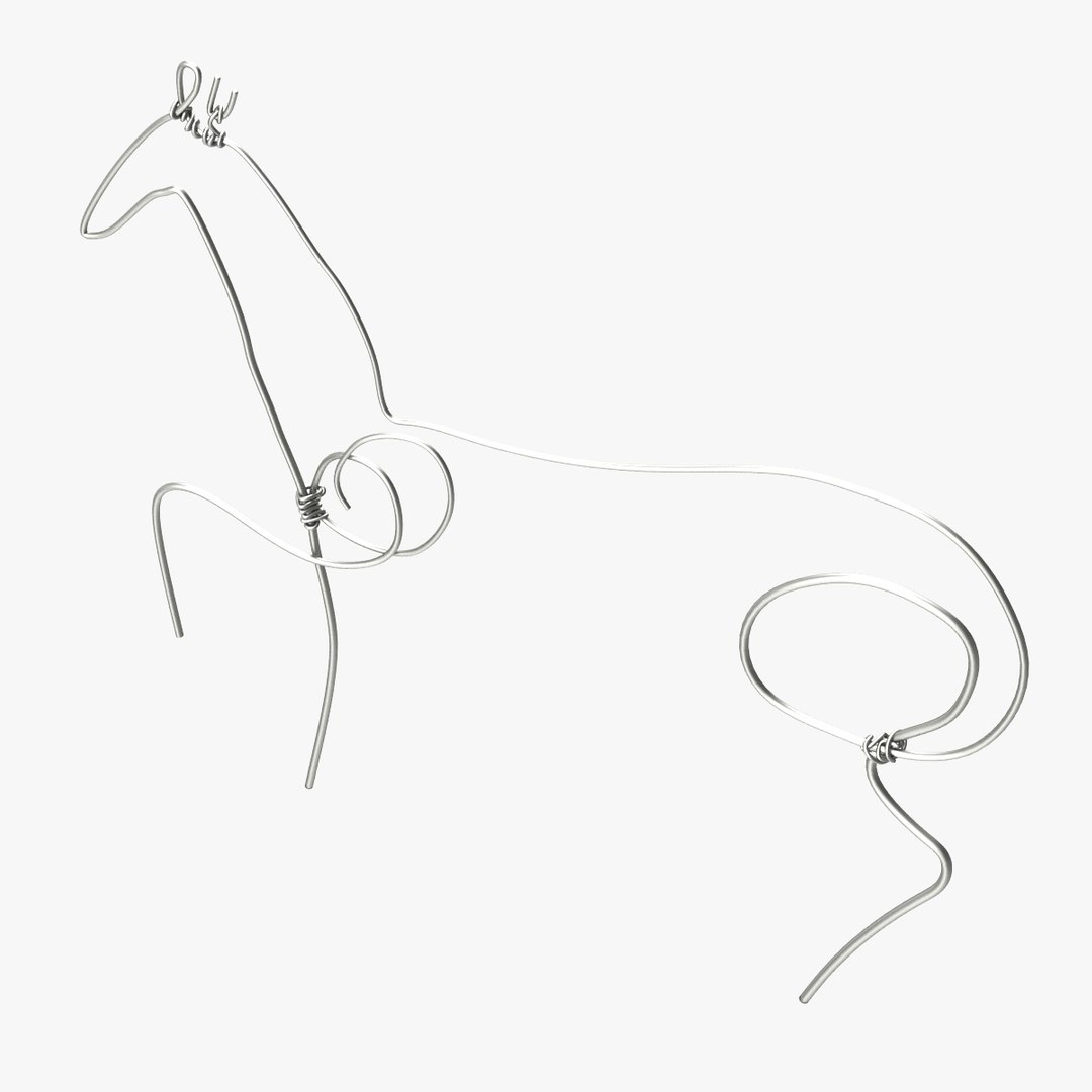 3d Wire Sculpture Horse Model