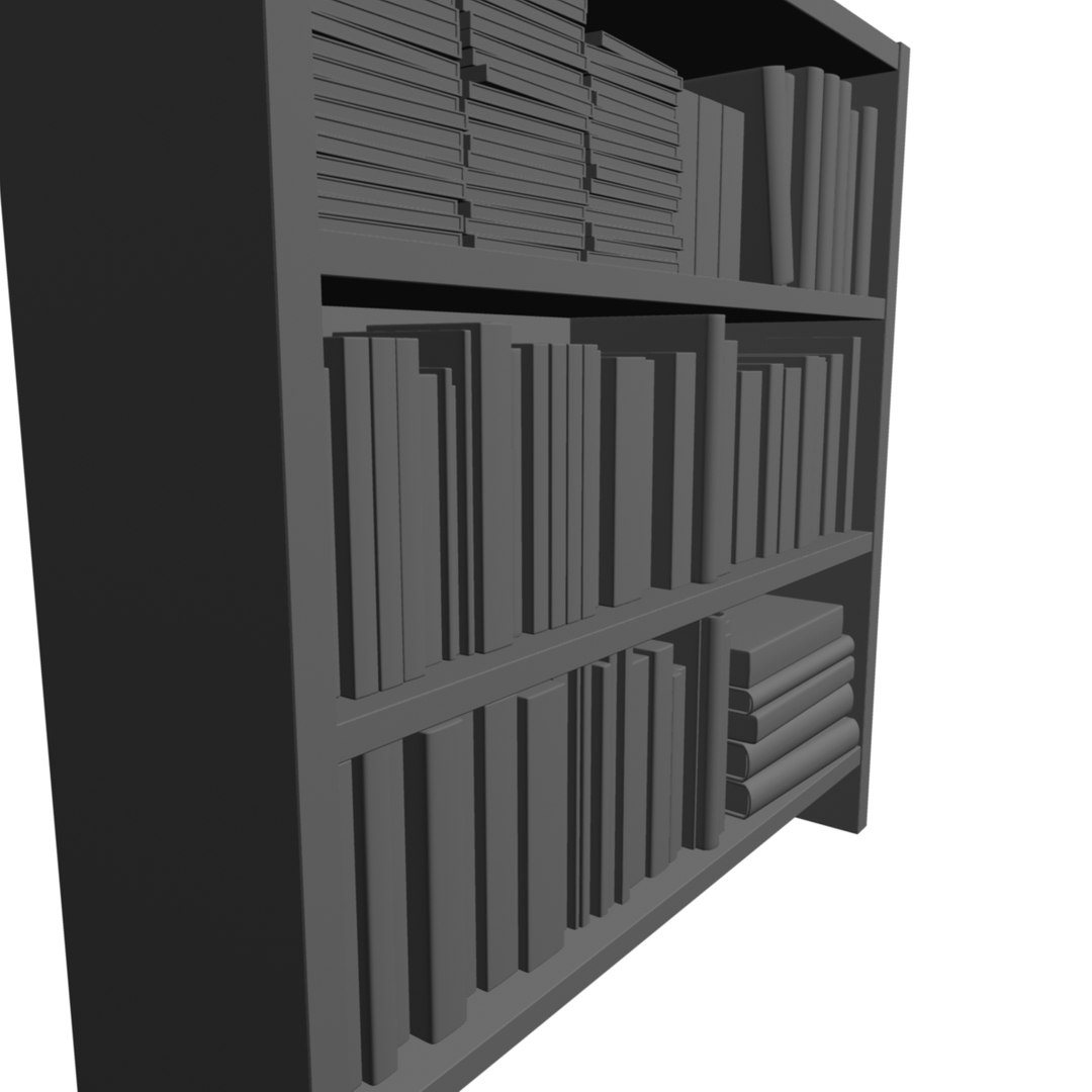 Bookcase Books 3d Model