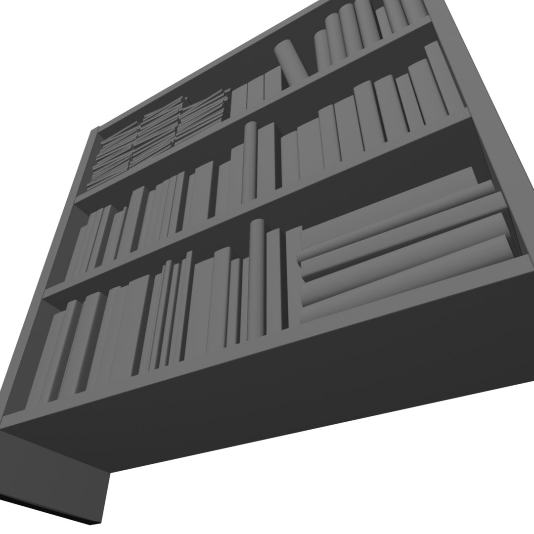 Bookcase Books 3d Model