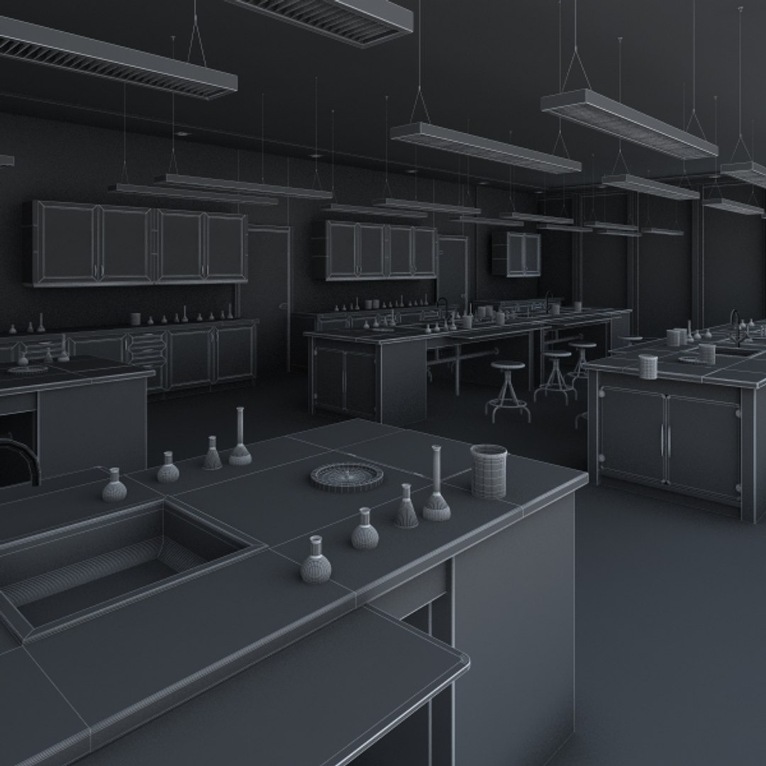 3d Interior Scientific Laboratory Scene Model