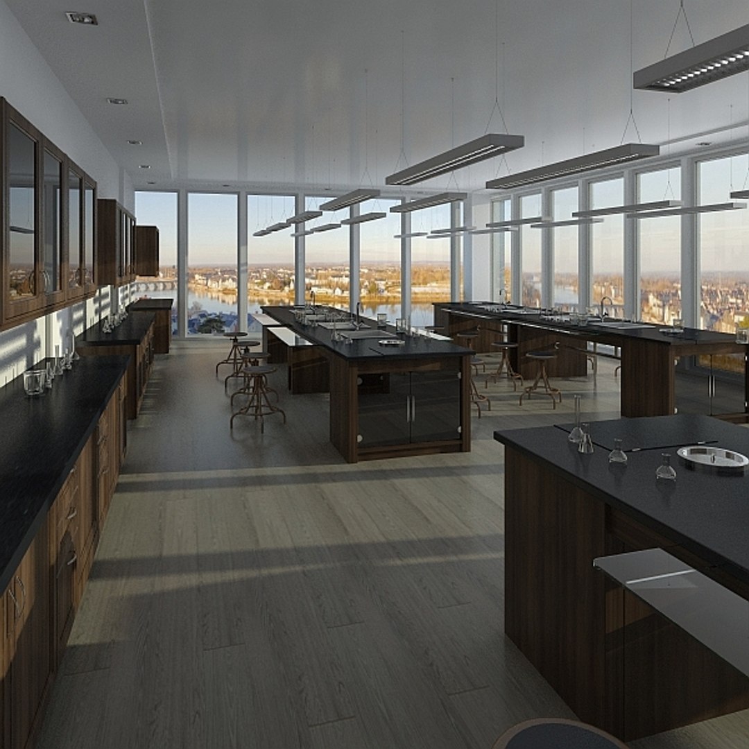 3d Interior Scientific Laboratory Scene Model