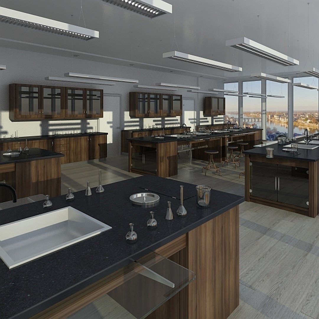 3d Interior Scientific Laboratory Scene Model