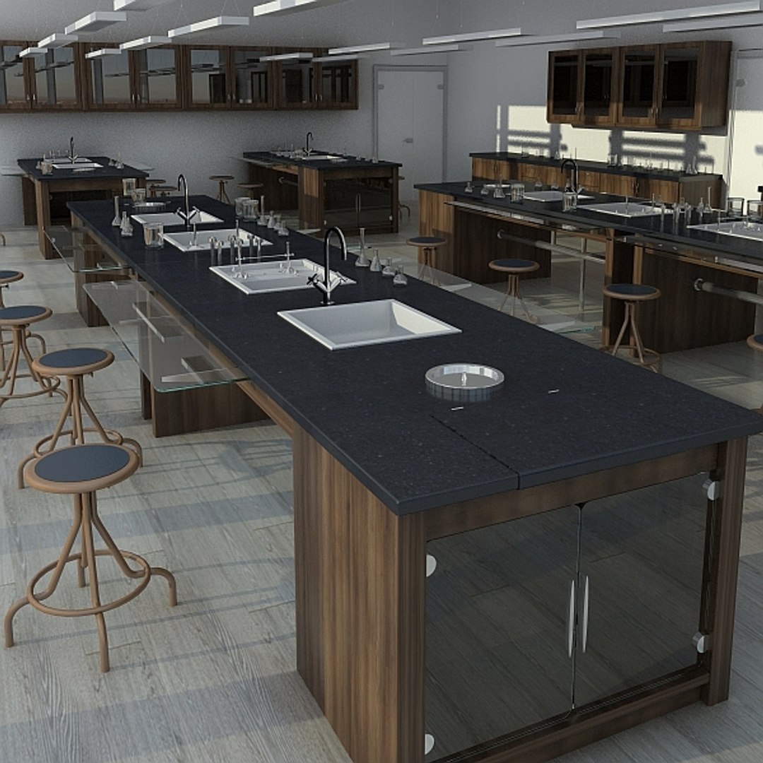 3d Interior Scientific Laboratory Scene Model