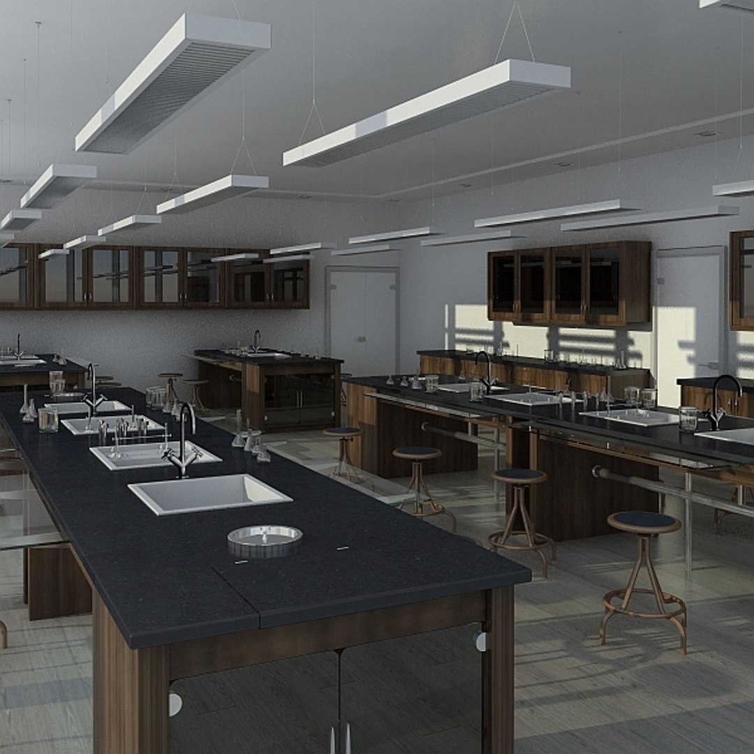 3d Interior Scientific Laboratory Scene Model