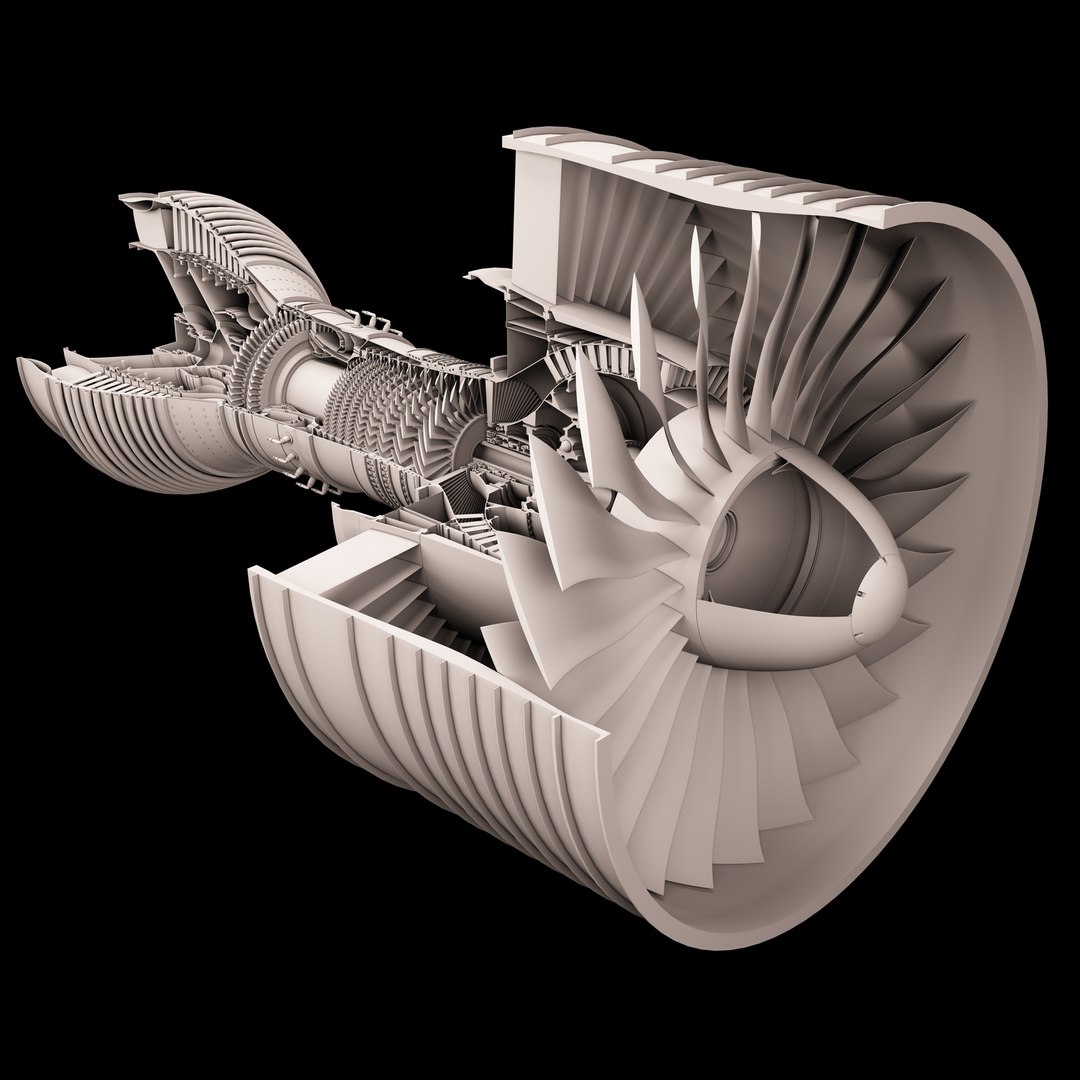 3D Turbofan Aircraft Engine Cutaway Model - TurboSquid 1238872