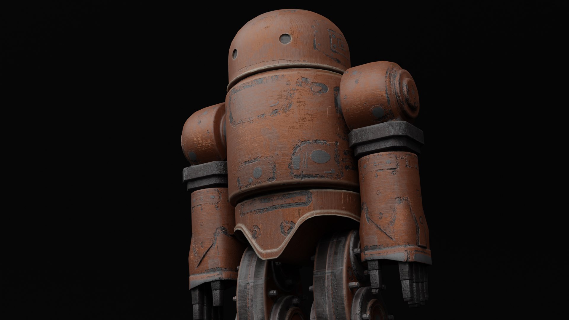 Old Robot Humanoid A2 - Rigged Model - TurboSquid 2301370