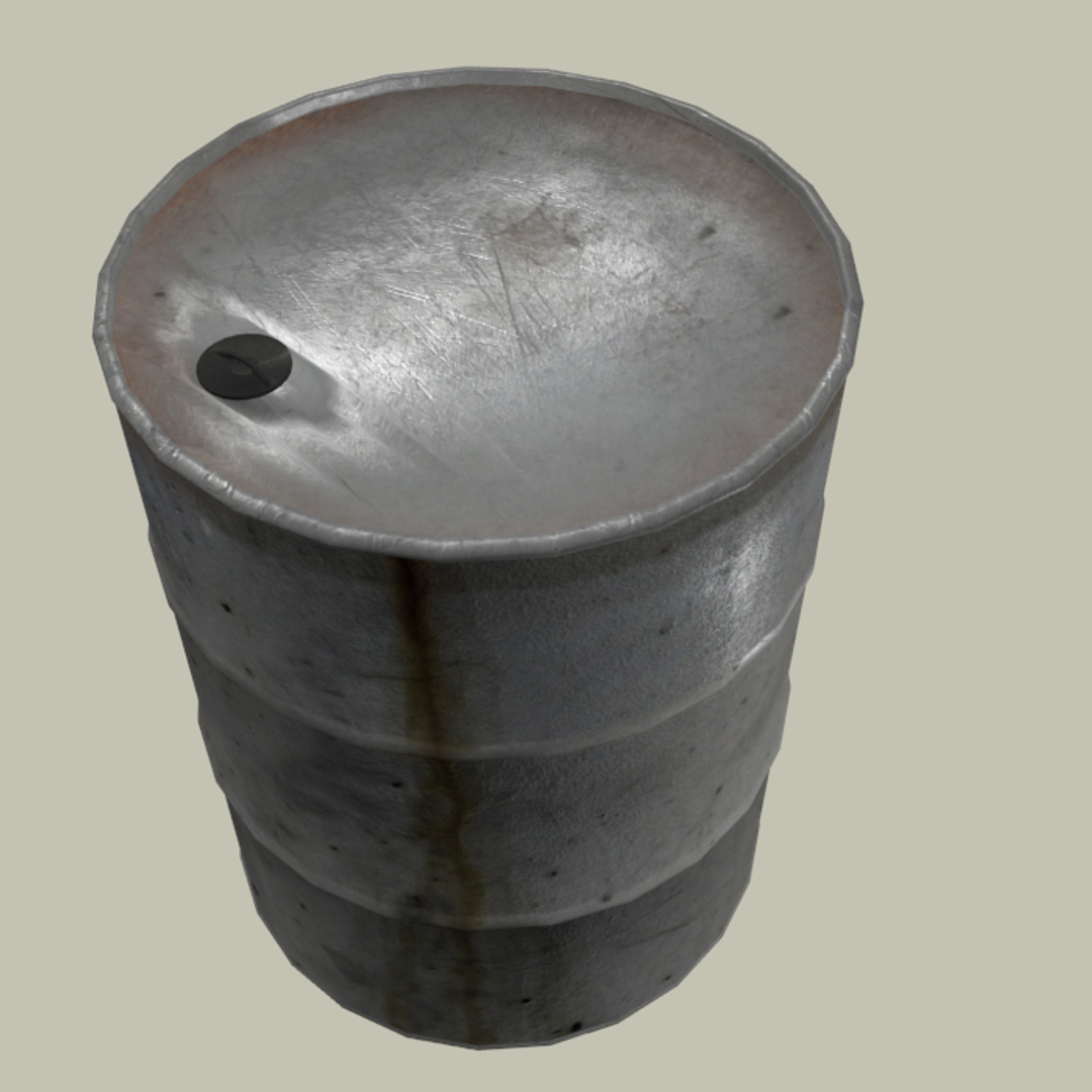 3d Drum Rusted