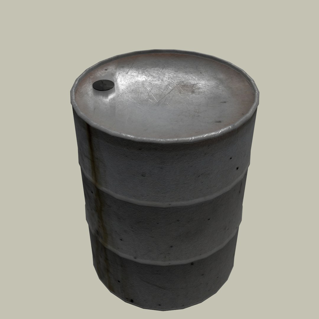 3d Drum Rusted