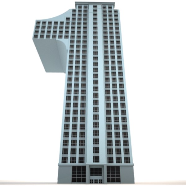 building shape number 1 3d model