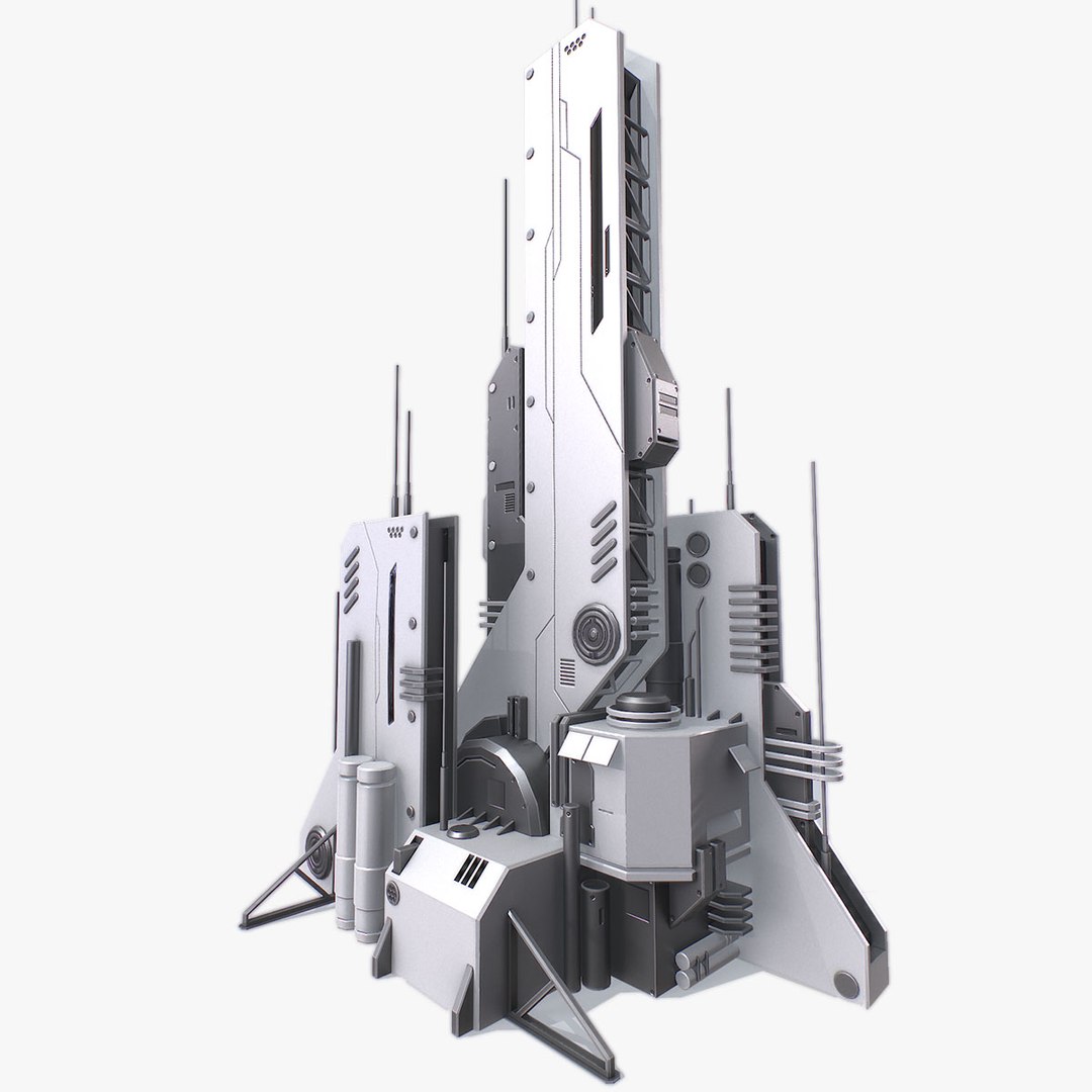 Futuristic Building Model - TurboSquid 2421514