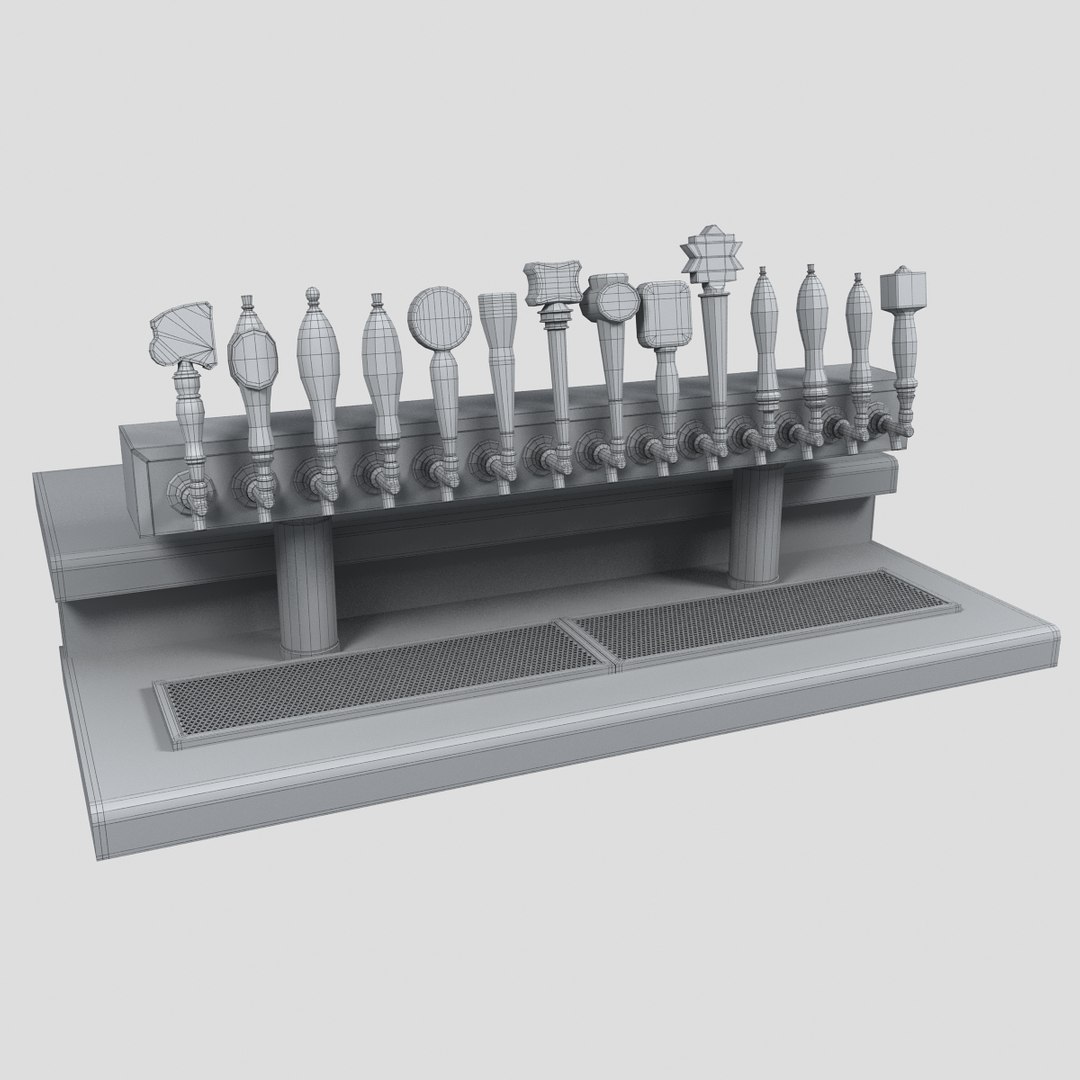 3d model beer taps