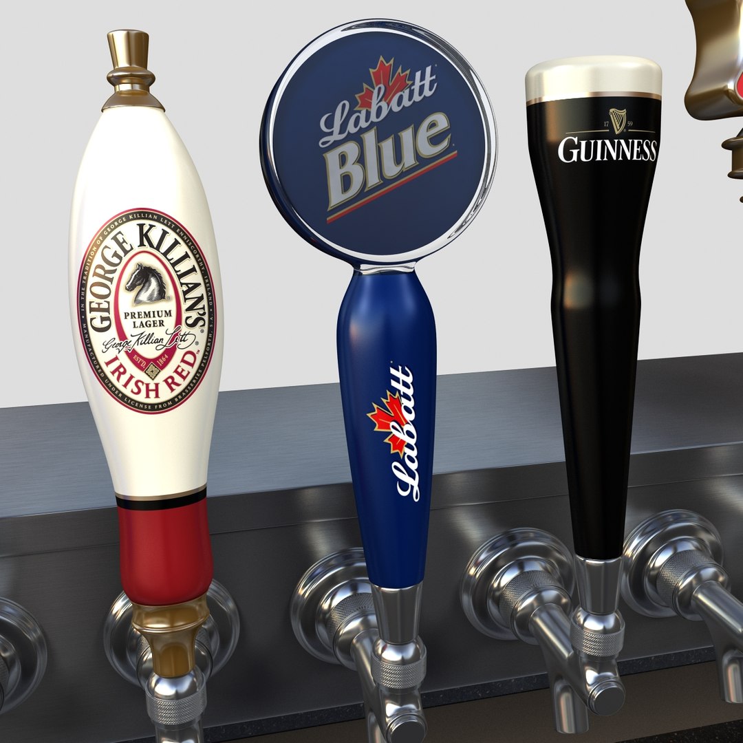 3d model beer taps