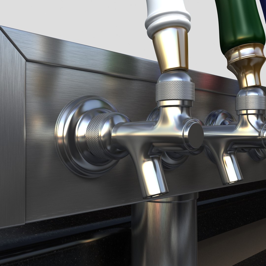 3d model beer taps