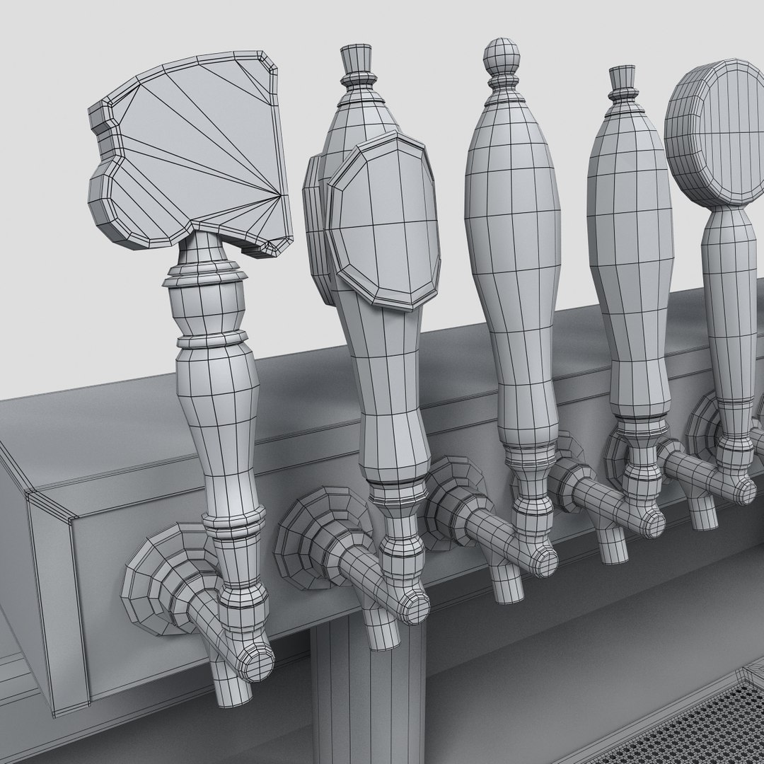 3d model beer taps