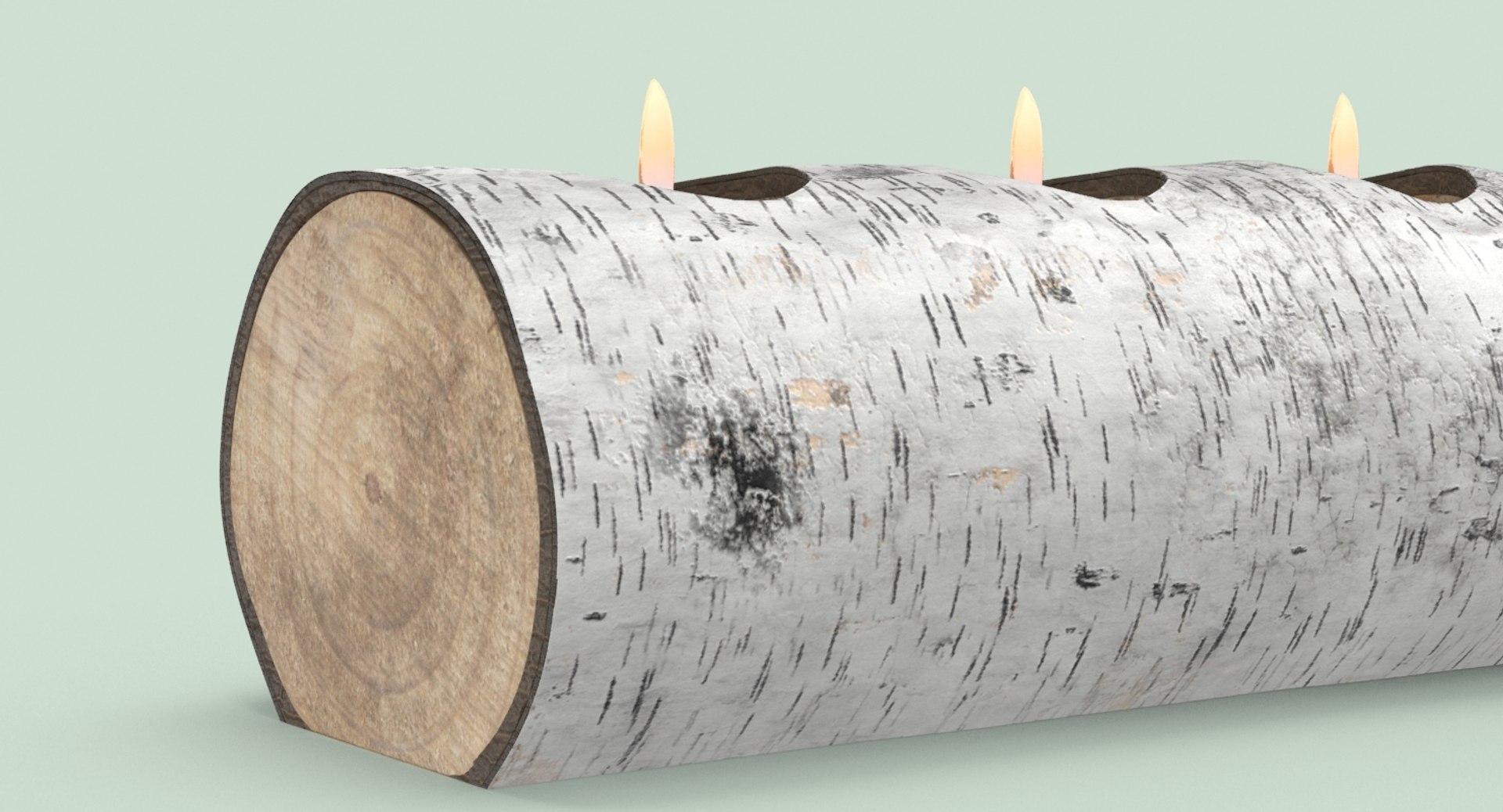 Birch-yule-log---lit 3D model - TurboSquid 1362585