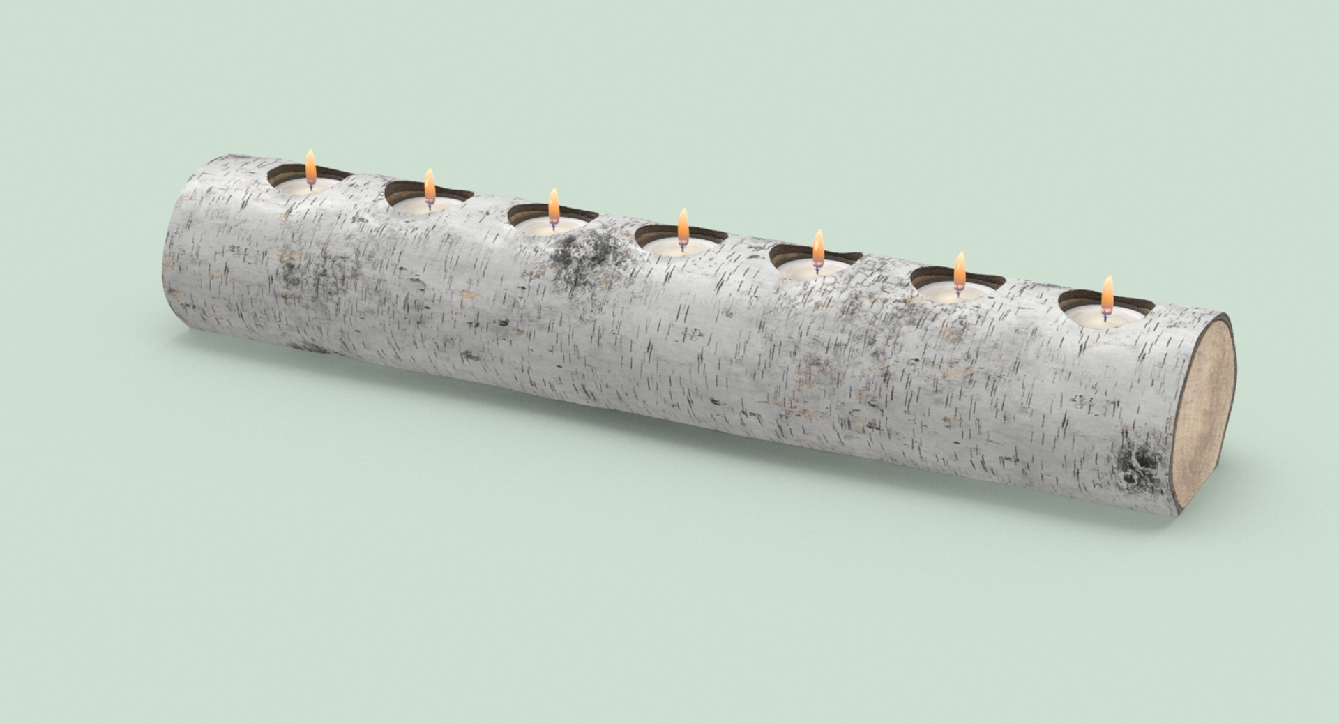 Birch-yule-log---lit 3D model - TurboSquid 1362585