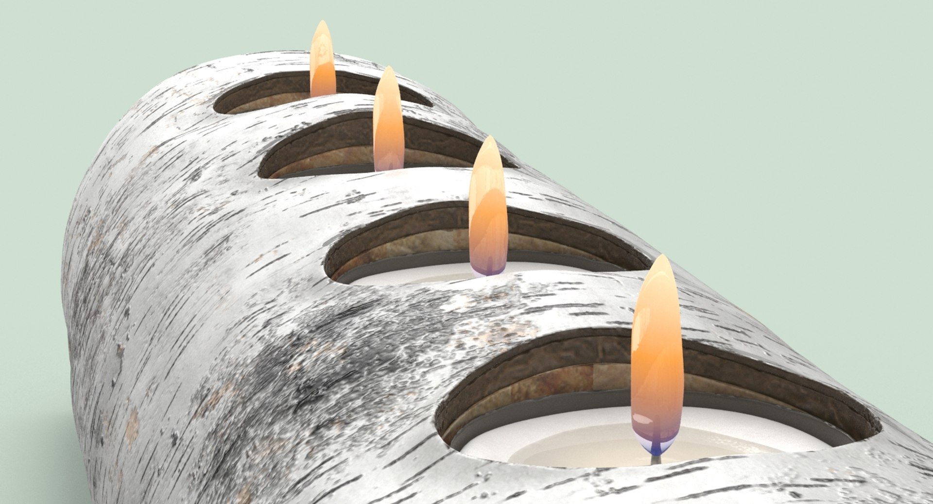 Birch-yule-log---lit 3D model - TurboSquid 1362585