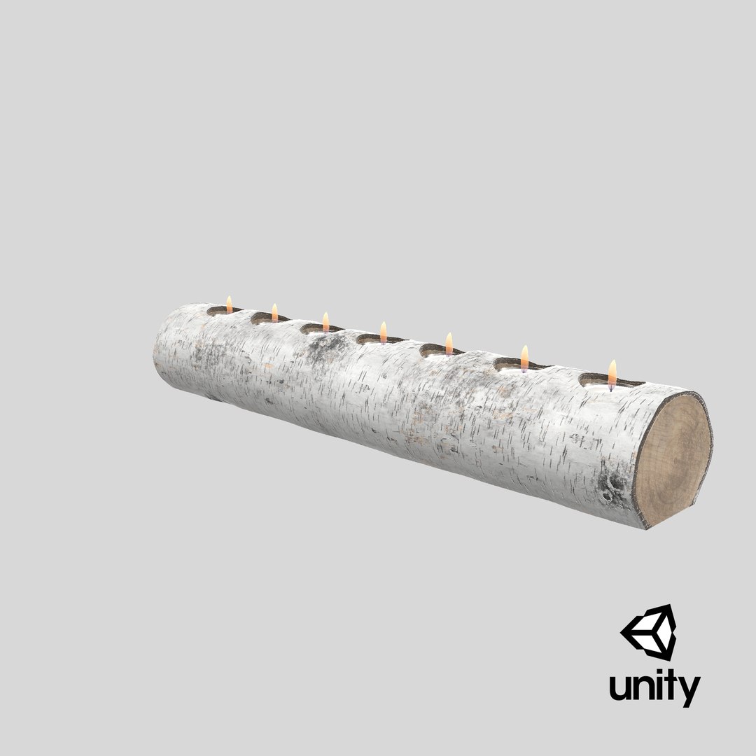 Birch-yule-log---lit 3D model - TurboSquid 1362585