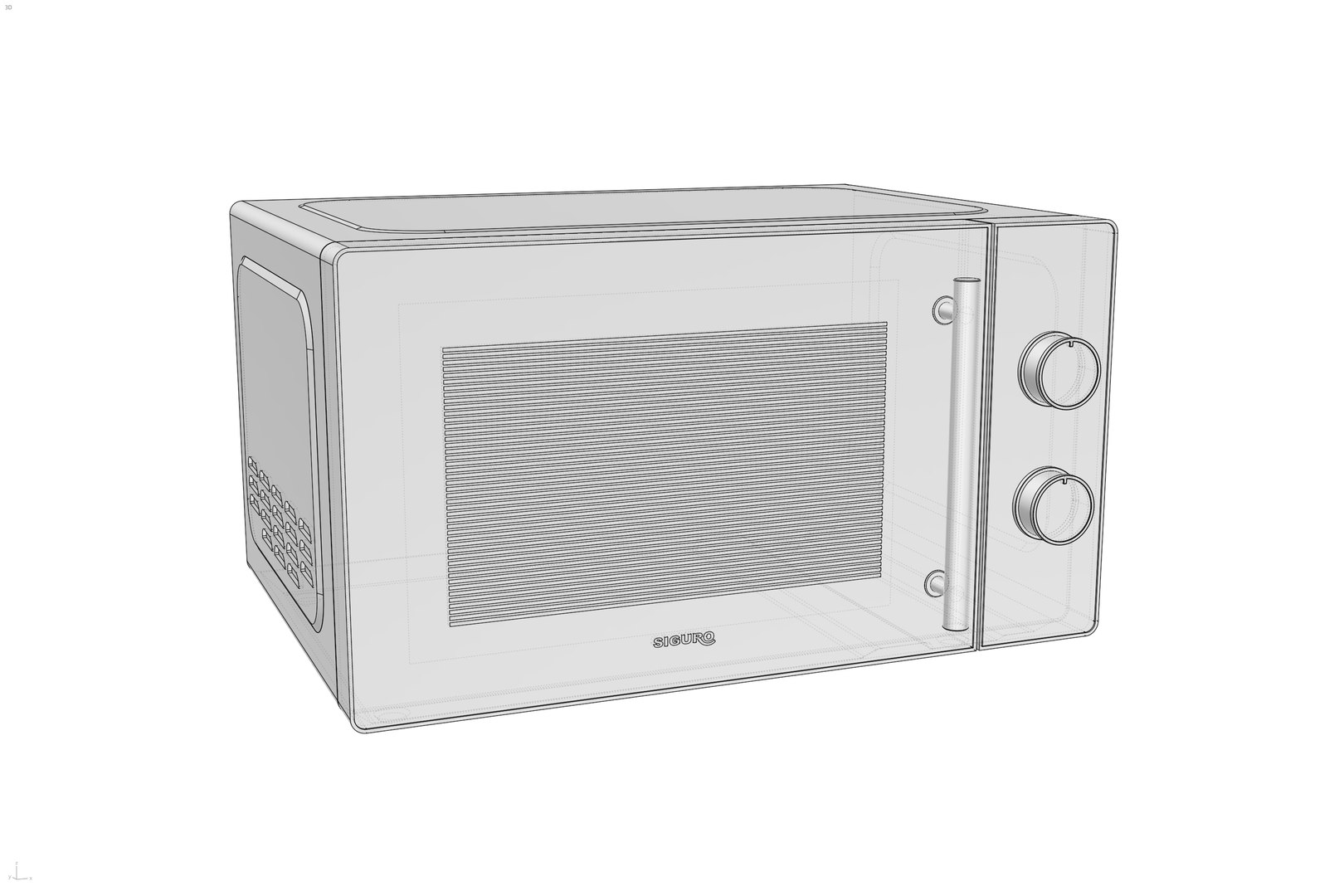 Microwave Oven SIGURO 3D - TurboSquid 2287907