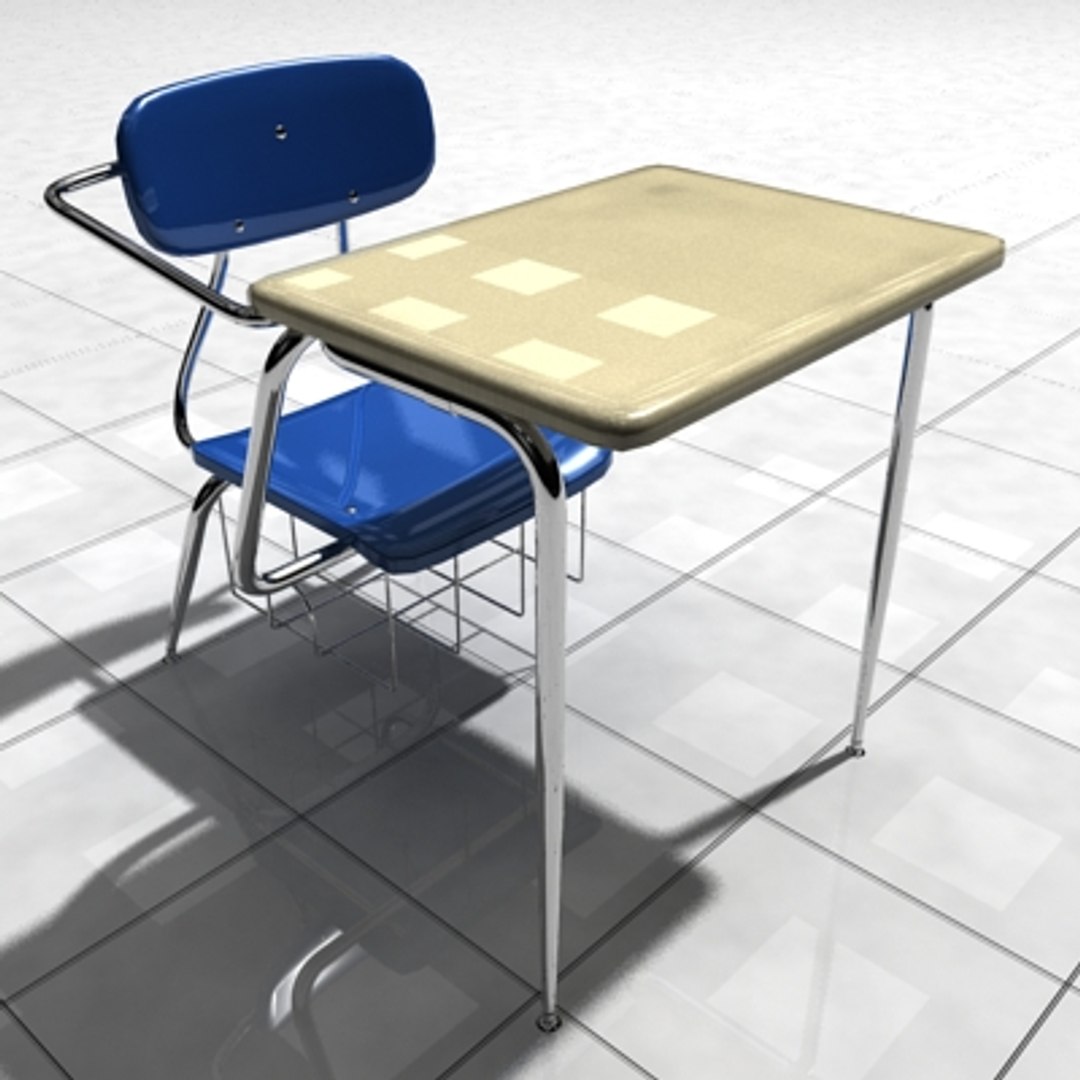3d Model Desk Classroom