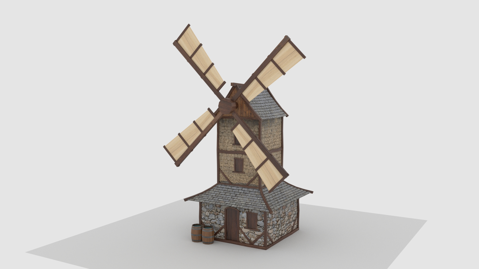 3D Medieval Windmill - TurboSquid 1293583